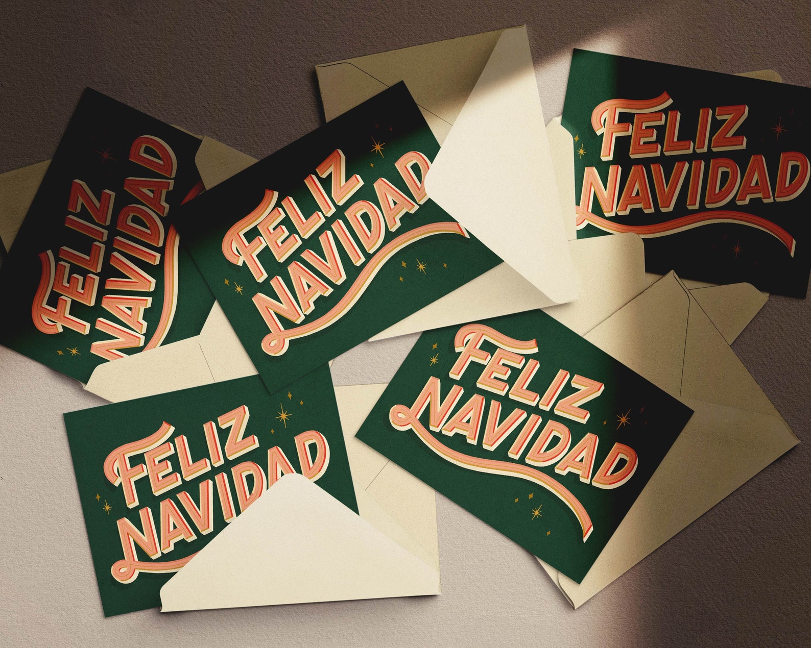 Feliz Navidad Greeting Card / Holiday Greeting Cards / - Etsy
