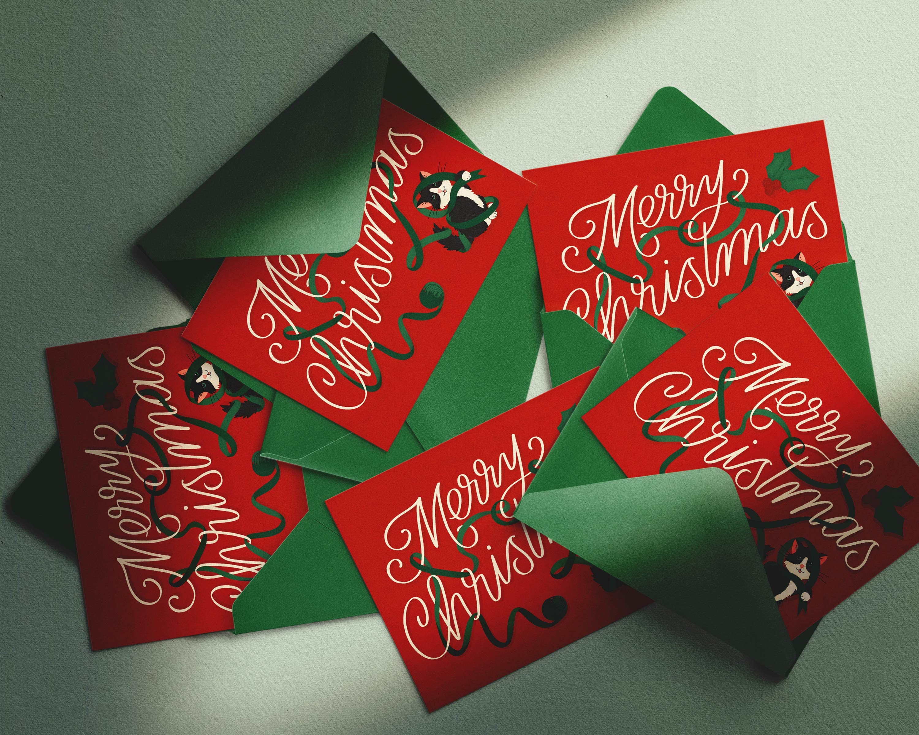 Merry Christmas Greeting Card / Holiday Greeting Cards / Merry ...