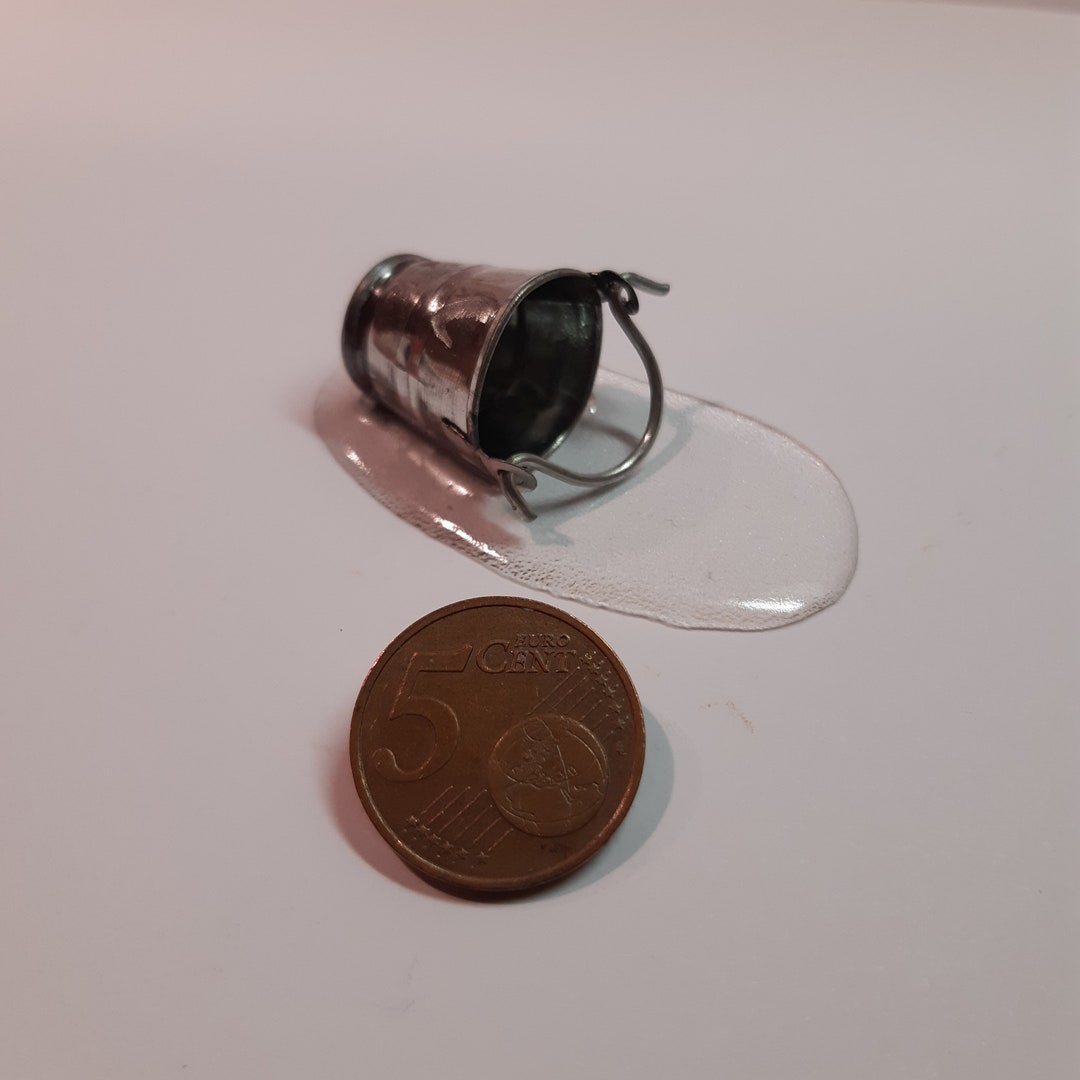 1:12 SCALE Bucket With Spilled Water for Dollhouse - Etsy