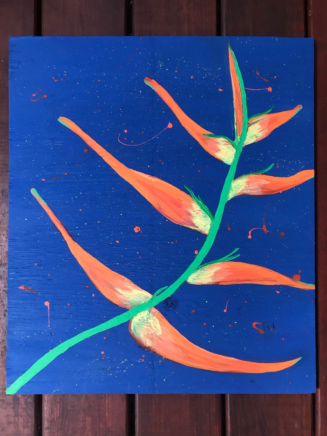 Heliconia Painting - Etsy