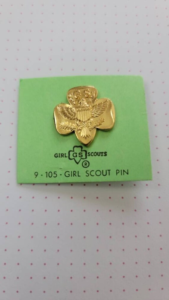 Vintage girl scout pin - Gem