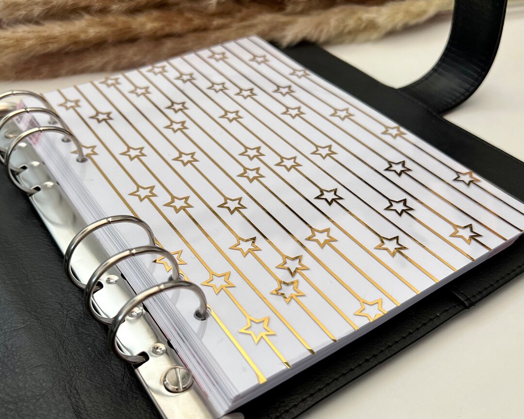 6-ring Planner Insert in Foiled Acetate - Luxe Organization for A5 ...