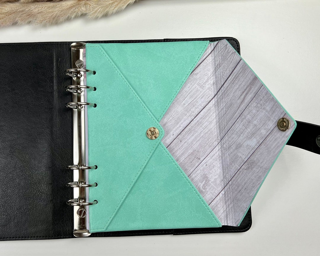 Bright Green A5 Faux Leather Planner Stylish Ring Binder Organizer for ...