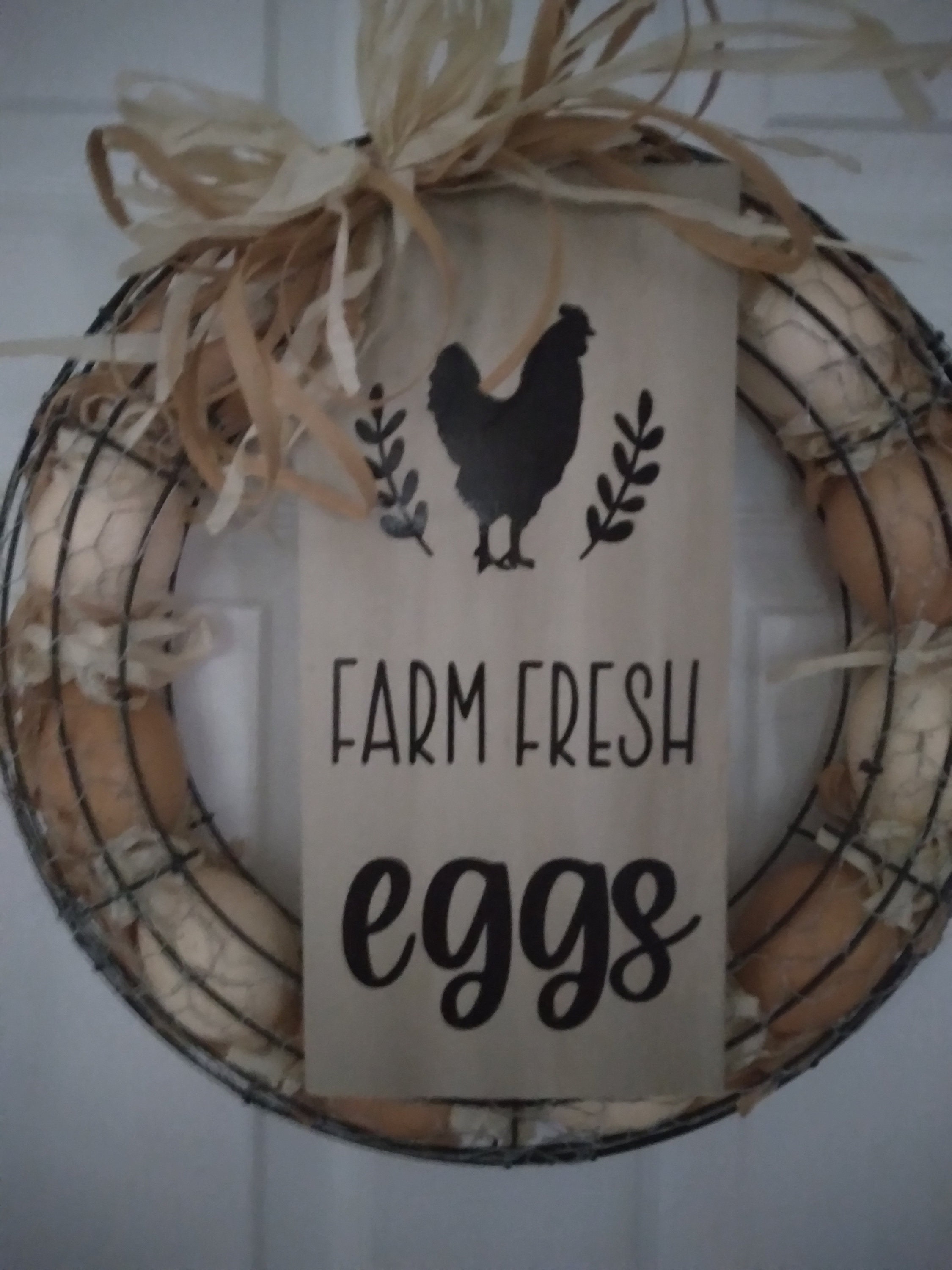 Farm House Wreath, Chicken/eggs Wreath, Door Wreath, Wall Wreath - Etsy