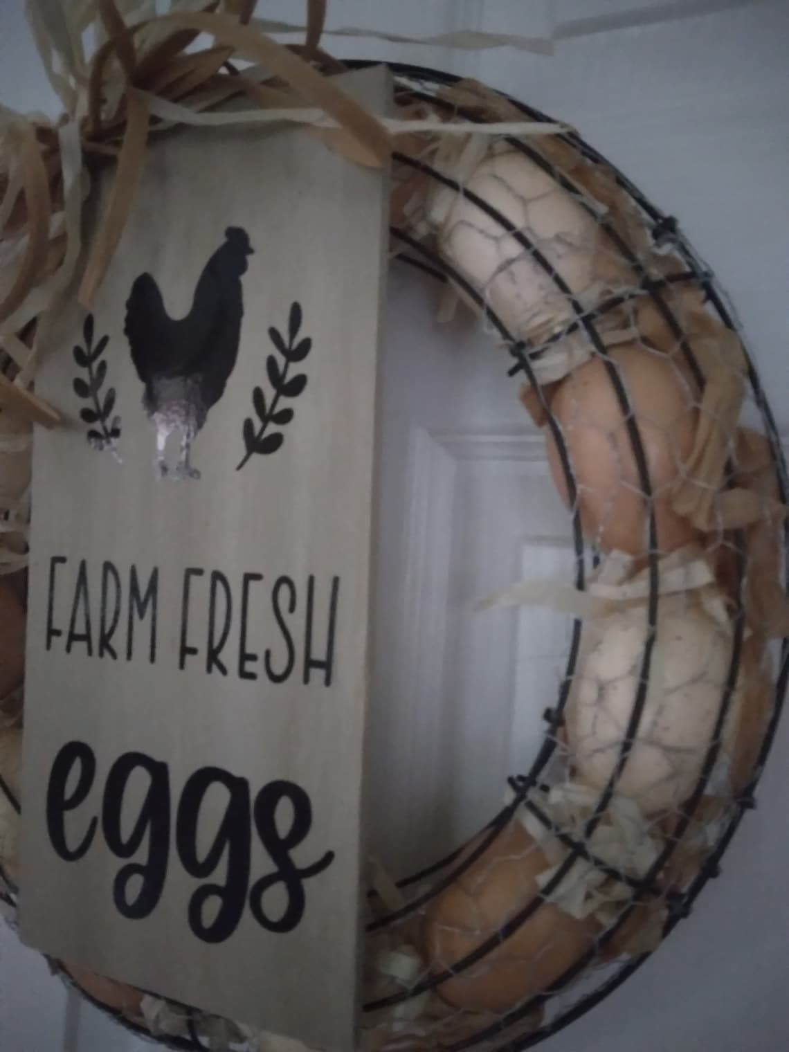 Farm House Wreath, Chicken/eggs Wreath, Door Wreath, Wall Wreath - Etsy