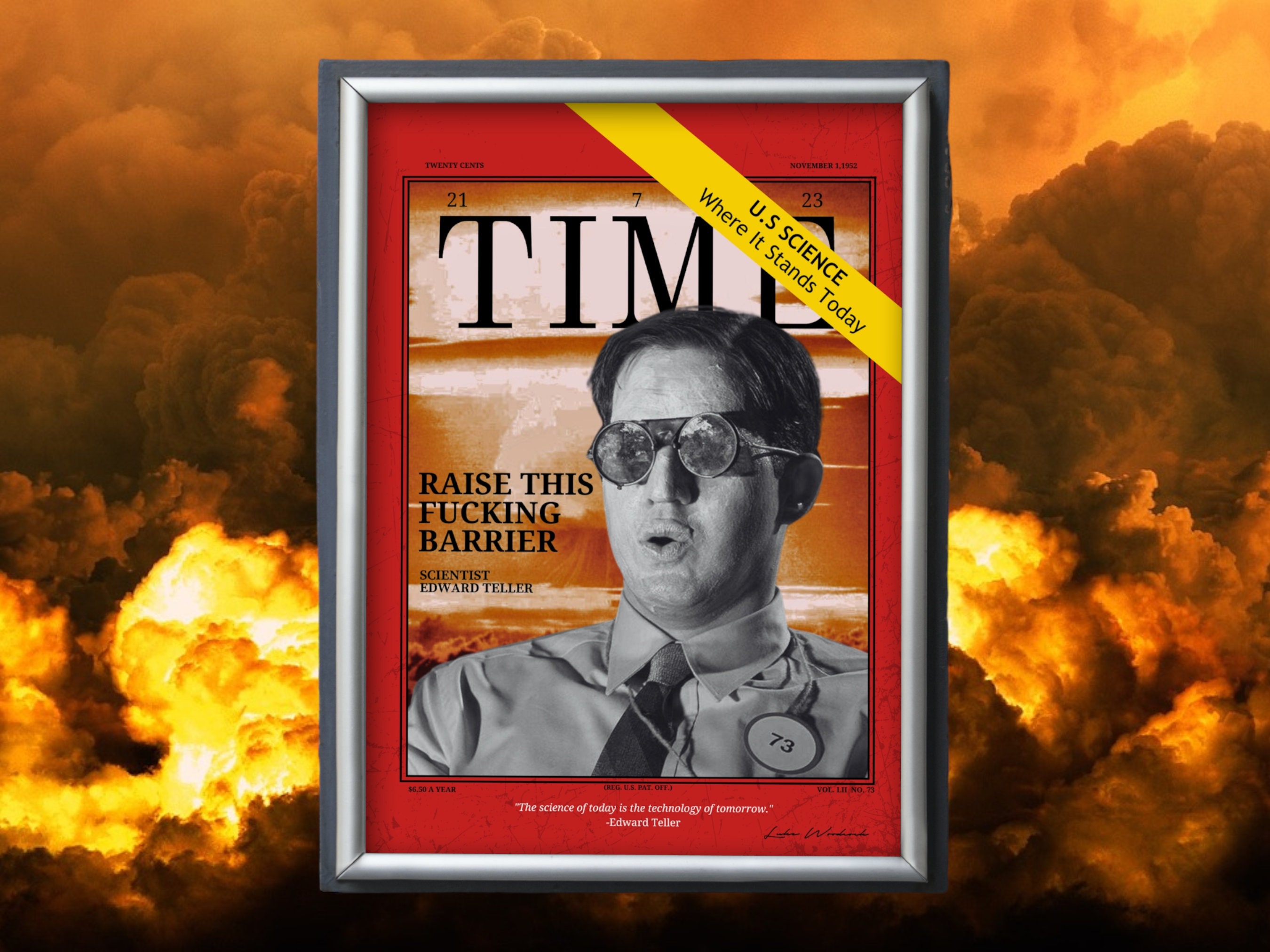 Edward Teller TIME Magazine Poster Oppenheimer Movie Premium Matte ...