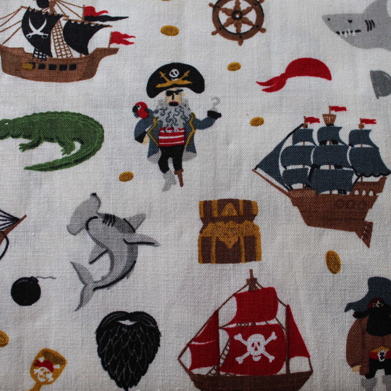Pirate Themed Fabric Cotton Various Lengths: One Yard - Etsy