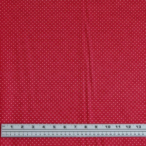 Red & White Polka Dots Fabric Bright Polka Dots Small Dots Moda Fabric 8654 52 Essential Dots ...