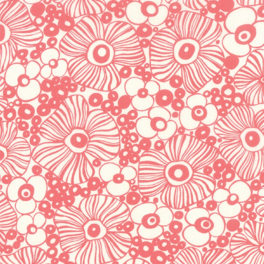 Floral Cotton Fabric by MODA Fabrics - Botanica Porcelain Pink - 11842 ...