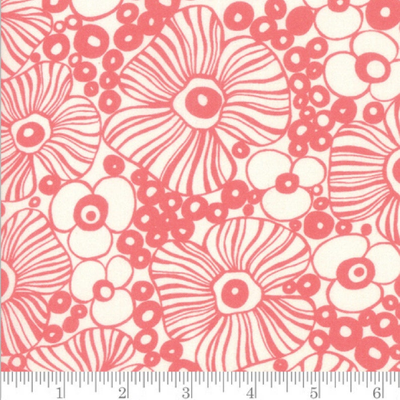Floral Cotton Fabric by MODA Fabrics Botanica Porcelain Pink | Etsy