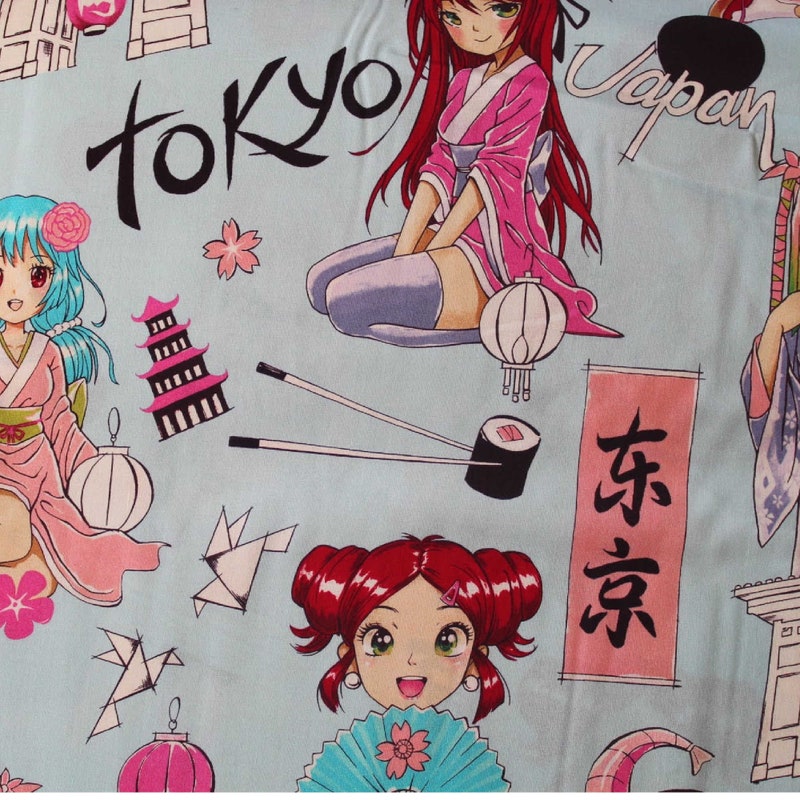 Anime Fabric - Etsy