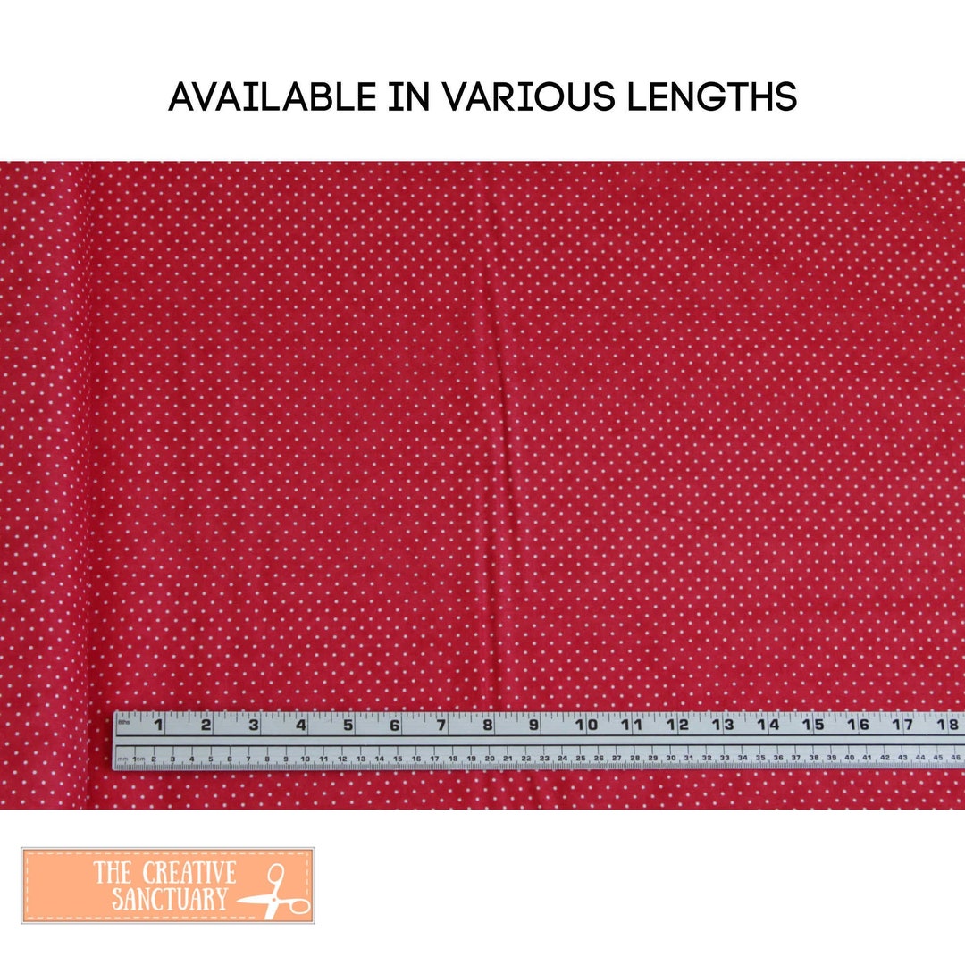 Red & White Polka Dots Fabric Bright Polka Dots Small Dots Moda Fabric 8654 52 Essential Dots ...