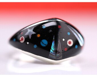 Night Sky Inlay Ring - Etsy