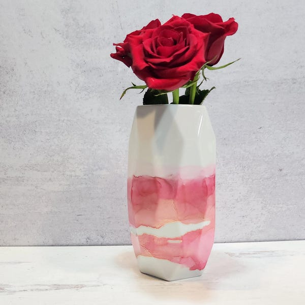 Alcohol Ink Vase - Etsy