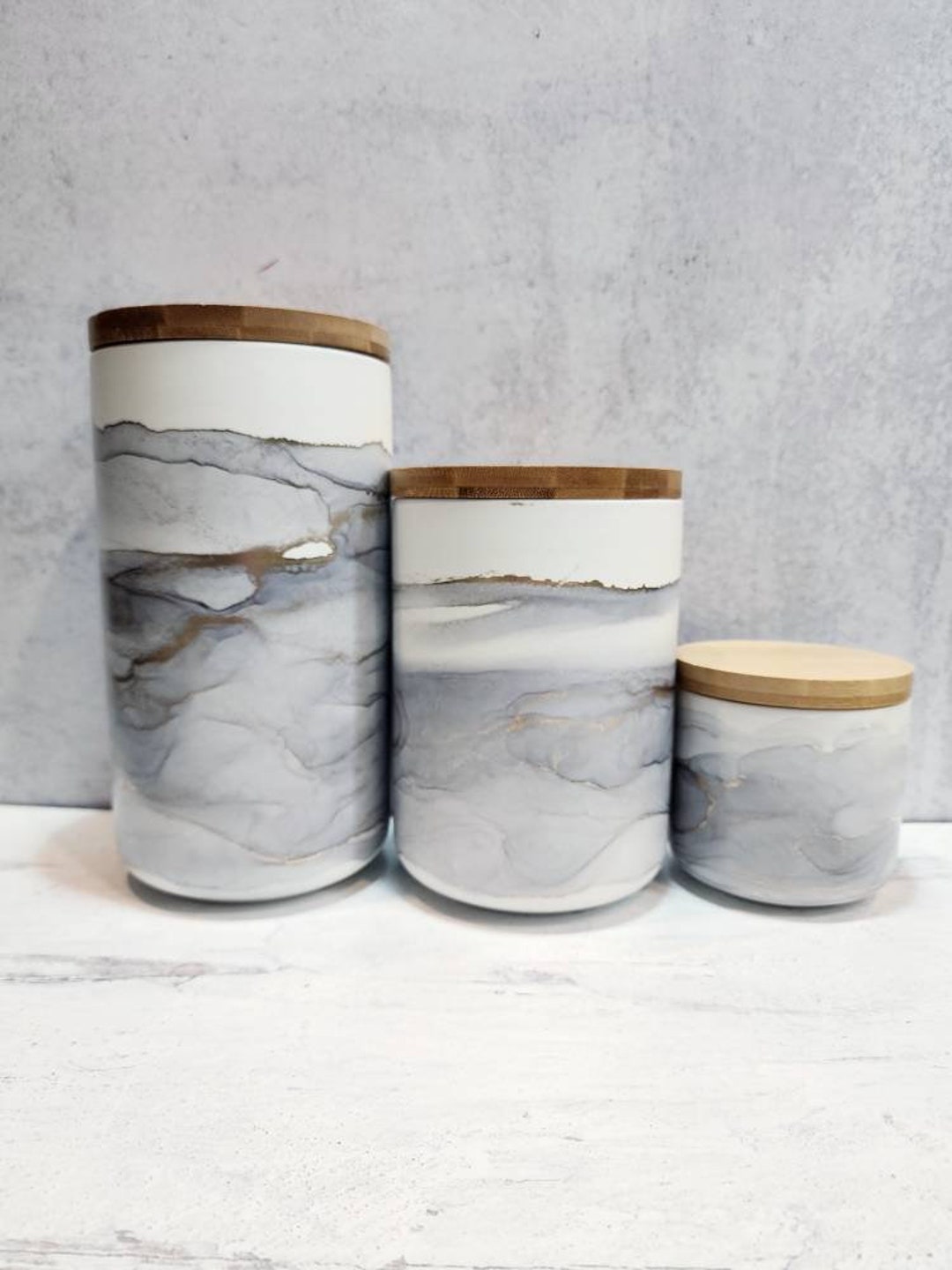 CUSTOM ORDER | Canister Set | Kitchen Ceramic Canisters Custom | 3 ...