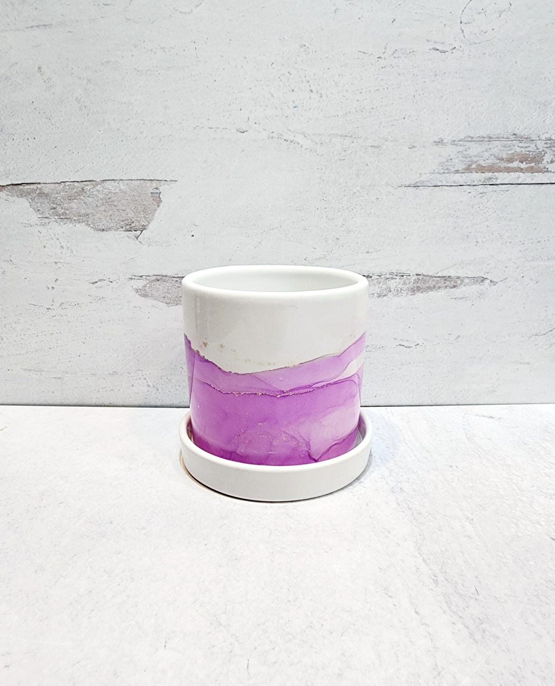 Alcohol Ink, Pink Planter, Succulent Pot, Ceramic, Pink Succulent Pot ...