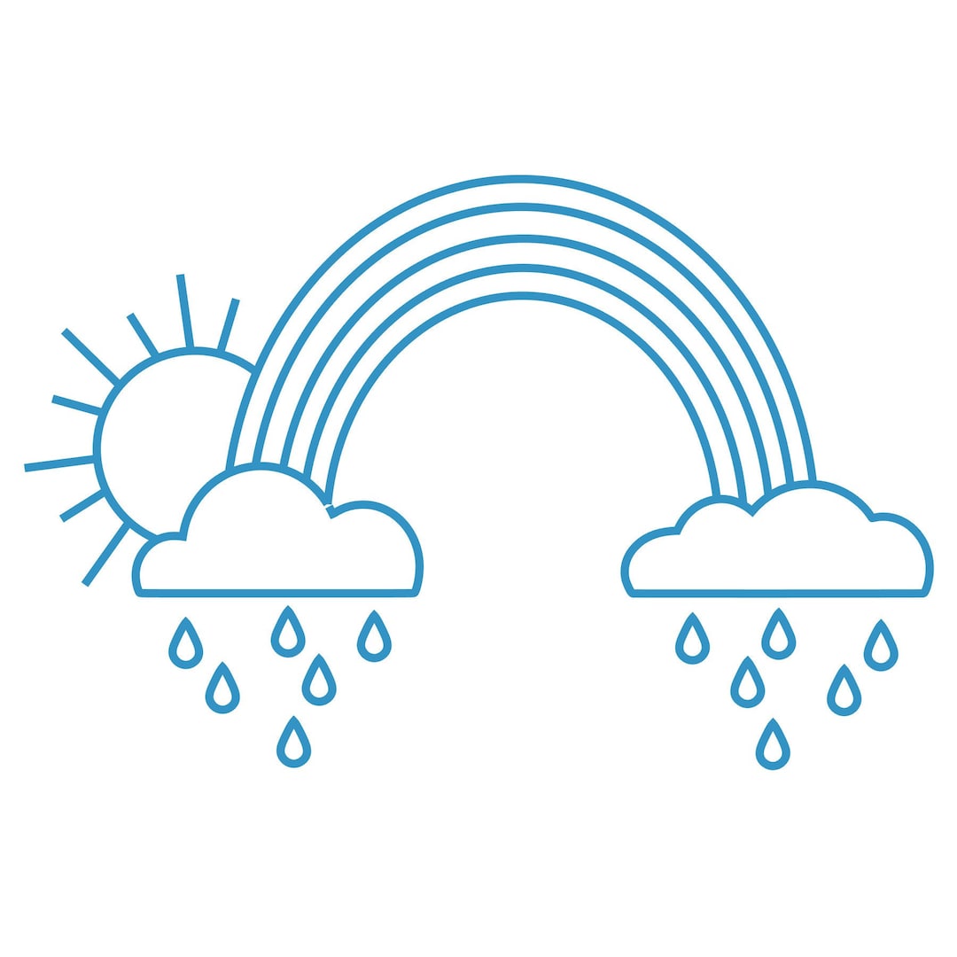 Rainbow Sun Clouds Cut File .SVG | Scrapbooking, Junk Journals ...