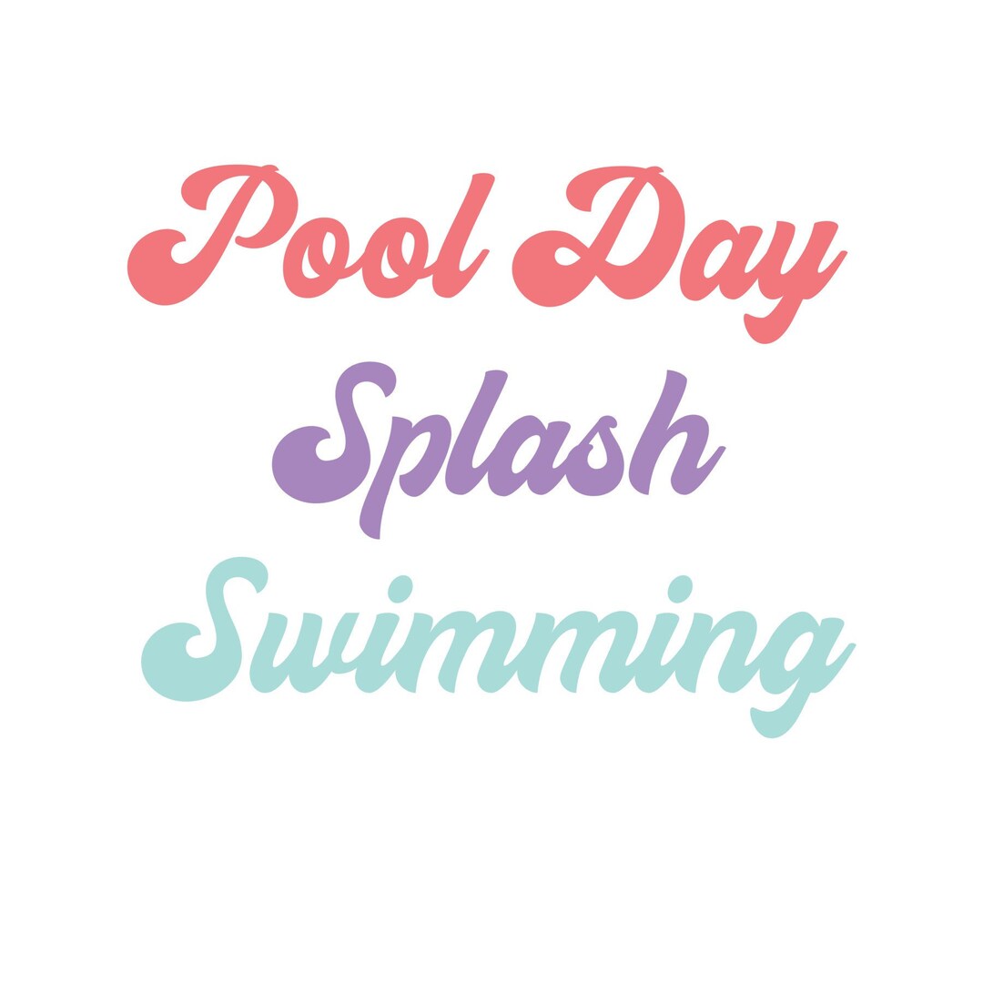 Pool Day Titles .SVG .JPG . PNG | Scrapbooking, Junk Journals ...