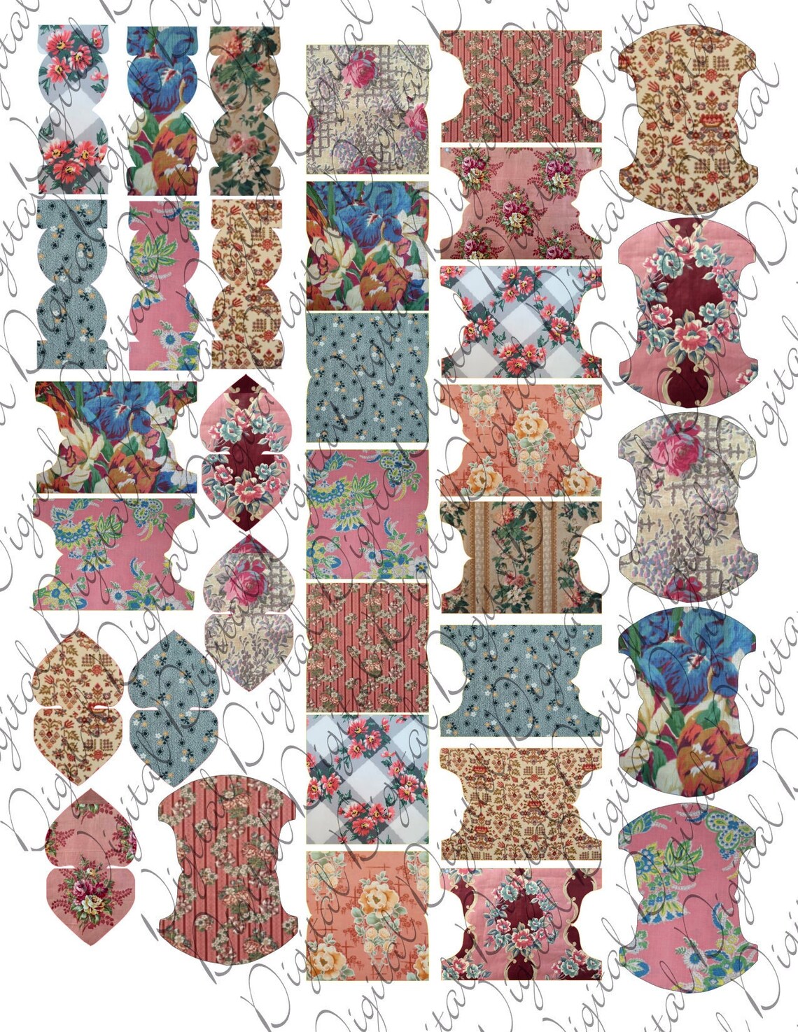 Digital Tabs 1, Page Tabs, Junk Journal Tabs, Whale Tail Tabs, Heart ...