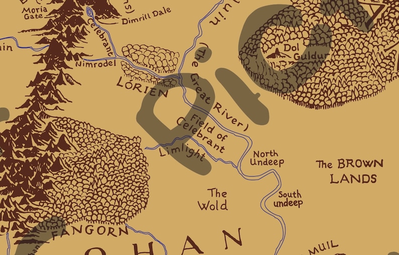 The Realm of Middle Earth Map Accurate Vector Cutting Files Lord of the ...