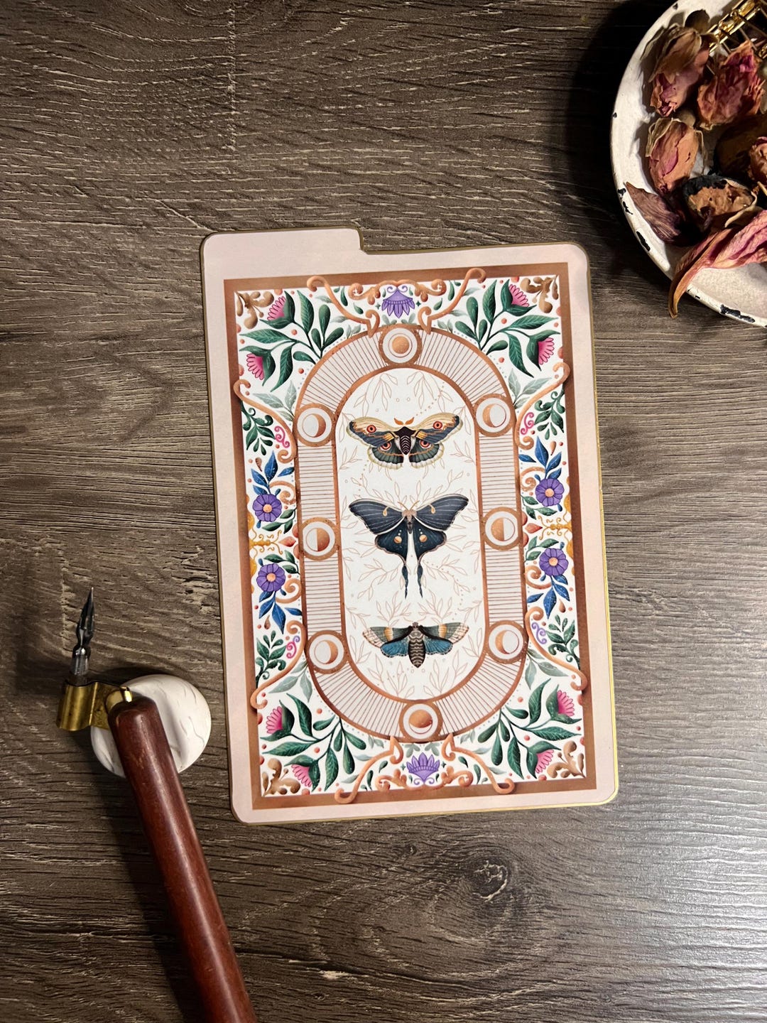 Whimsical Moth Planner Dashboard: Writing Board Page Marker - Etsy