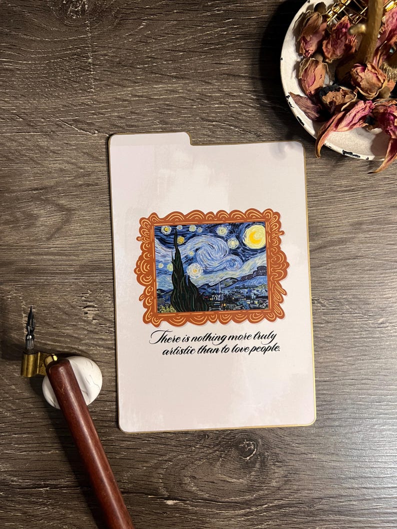 Van Gogh Starry Night Dashboard Underlay Writing Pencil Board Page ...