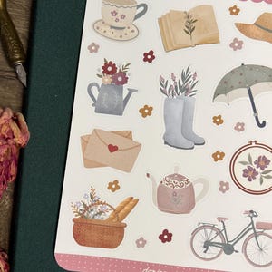 Cottagecore Sticker Sheet | Bullet Journal Sticker Sheet | Journal ...