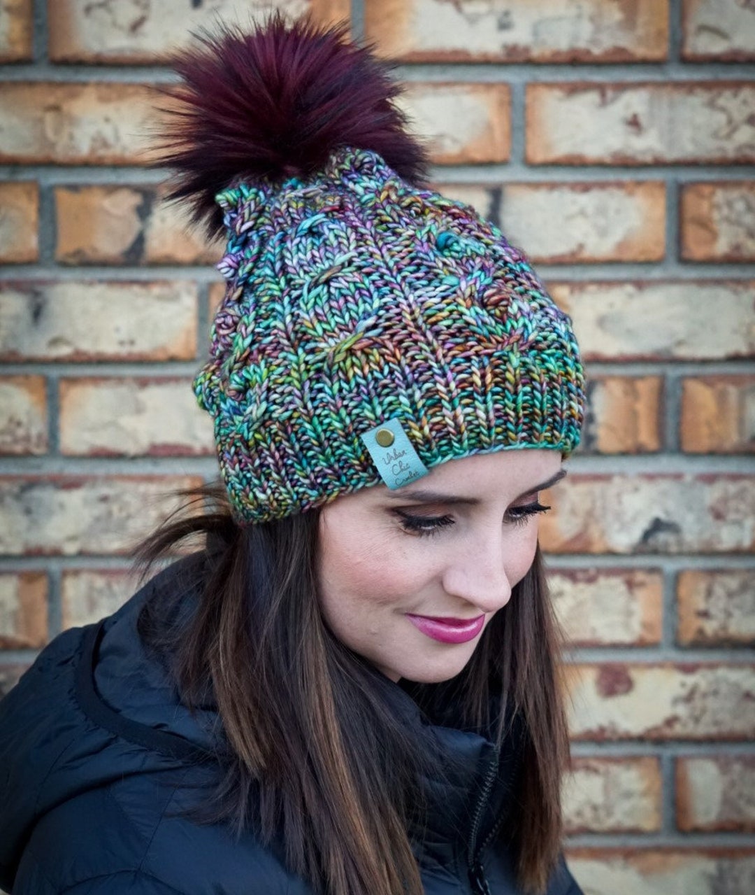 Piko Beanie Knitting Pattern: Cable & Bobble Stitches (PDF Pattern) - Etsy