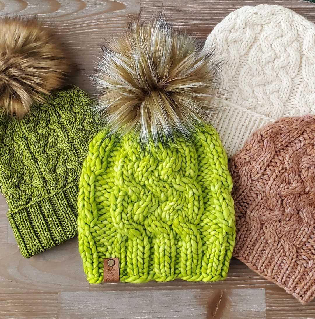 Knitting Pattern the CELTIC BRAID BEANIE by Urban Chic Crochet One-size ...