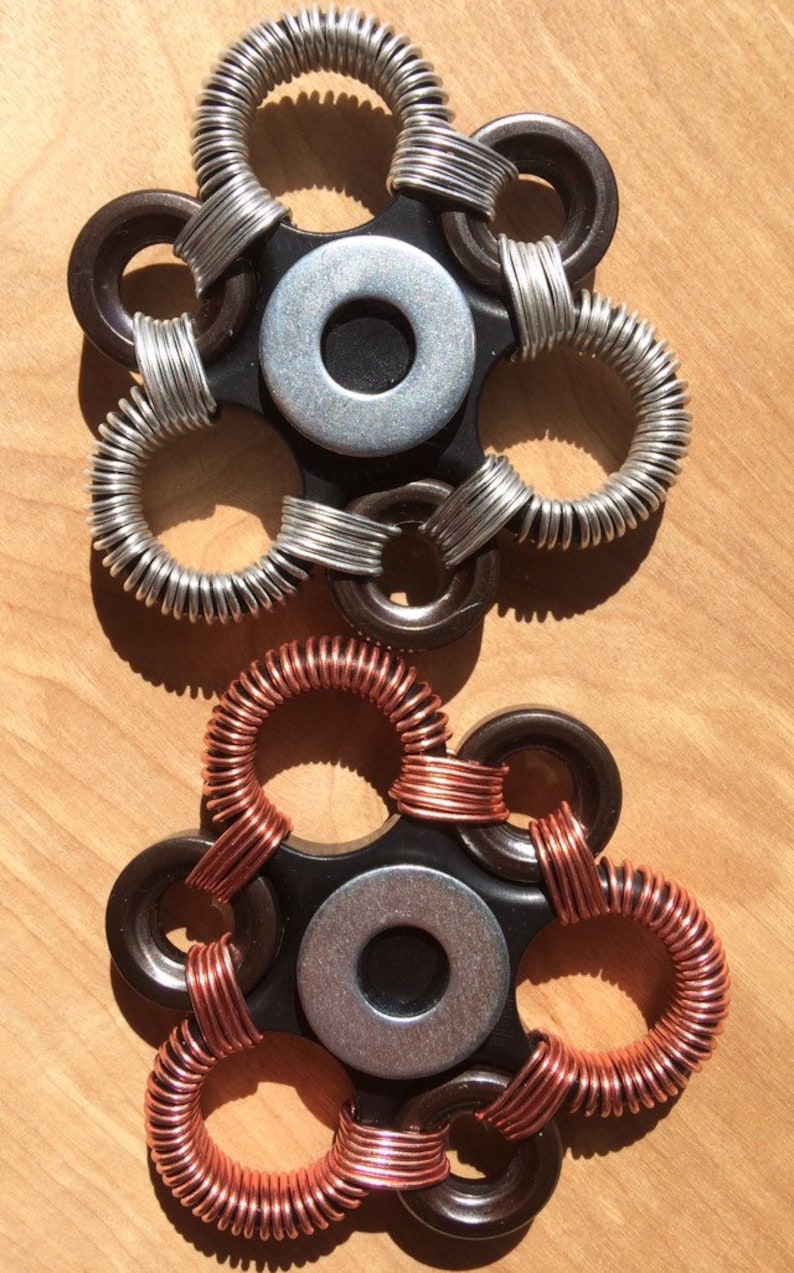 Wire wrapped fidget spinners set of 2 | Etsy