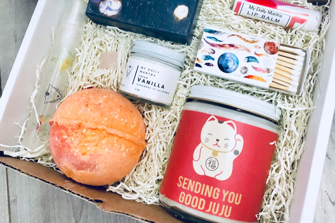 Sending you Good JUJU Gift box Positive Vibes Gift Care Package Break ...