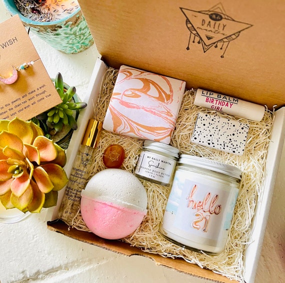 Hello 21 Birthday Spa Box Twenty First Birthday Birthday - Etsy