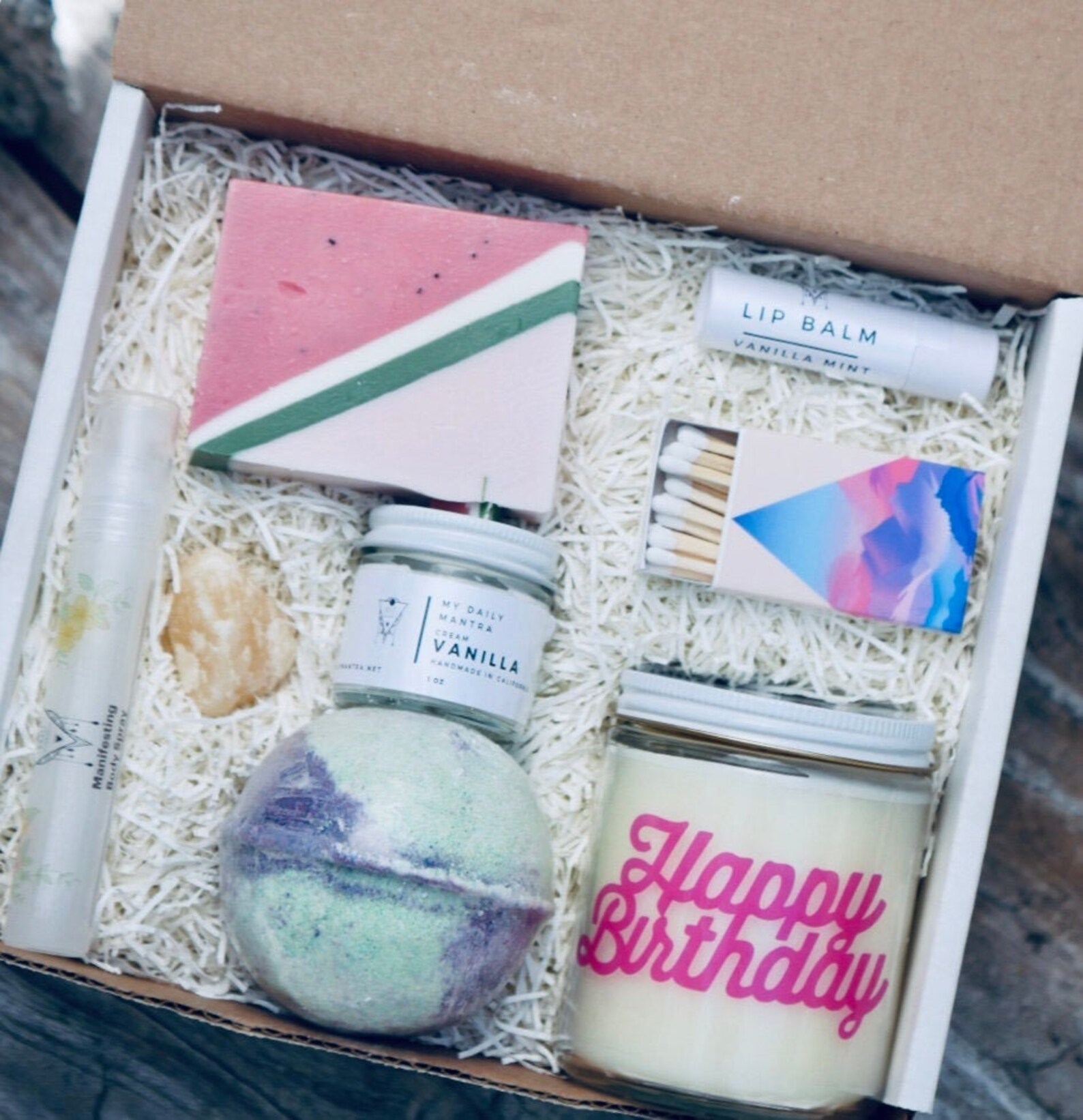 Happy Birthday Personalized Gift Organic gift set Custom | Etsy