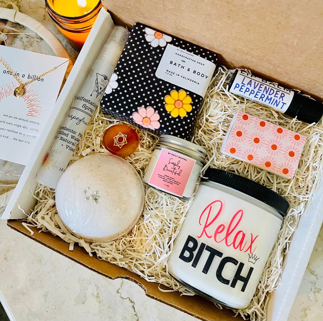 Relax B*tch Spa Care Package | Self Care Gift Box | Sympathy Gift ...