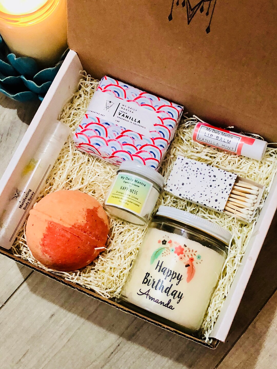 Happy Birthday | Personalized Gift | Organic Gift Set | Custom Gift Box ...