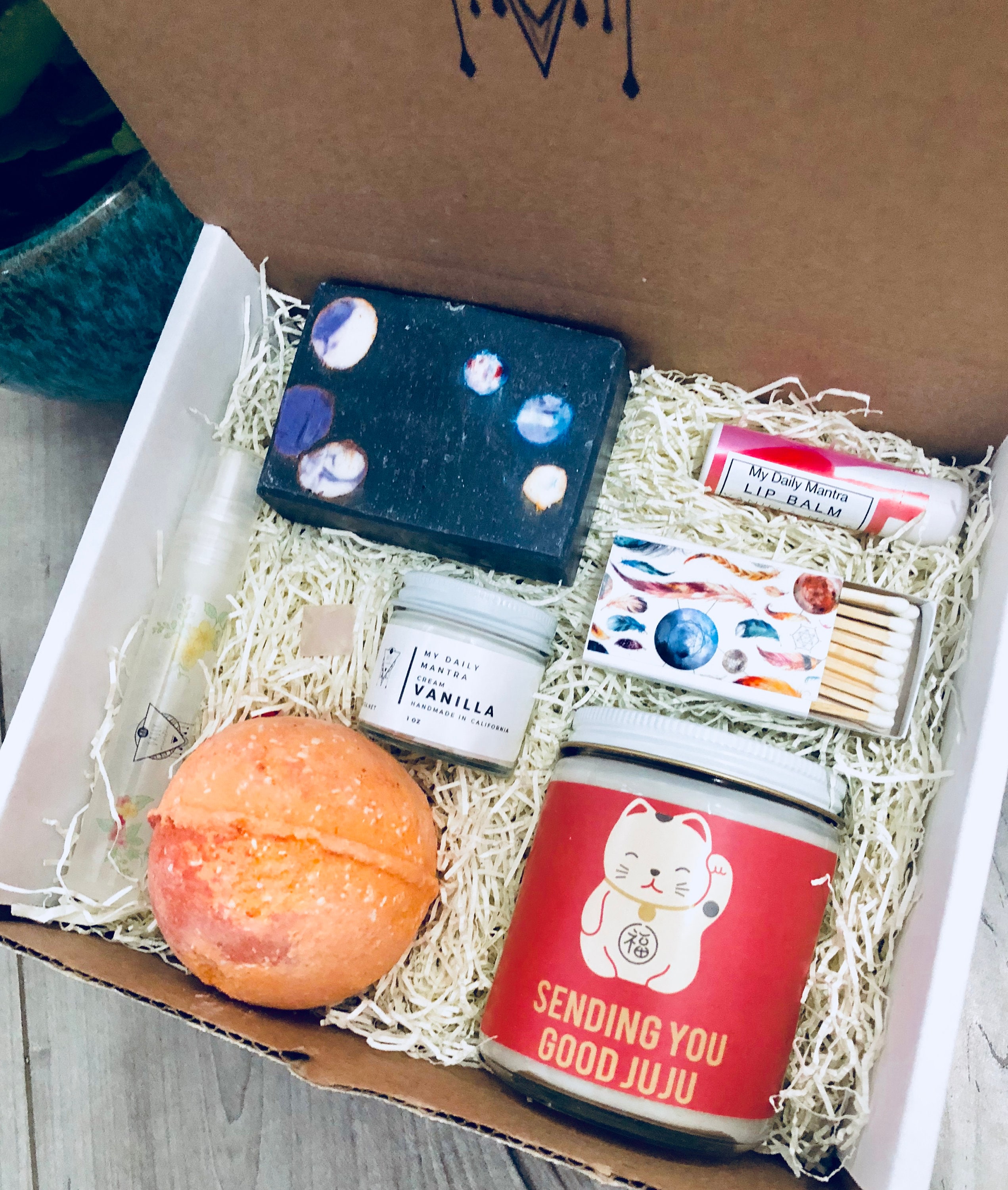 Sending you Good JUJU Gift box Positive Vibes Gift Care | Etsy