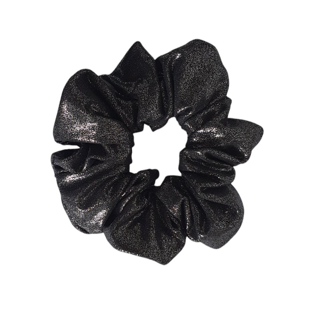 Hair Scrunchie Dark Grey Glitter Fabric Hair Accessory Women Girls - Etsy