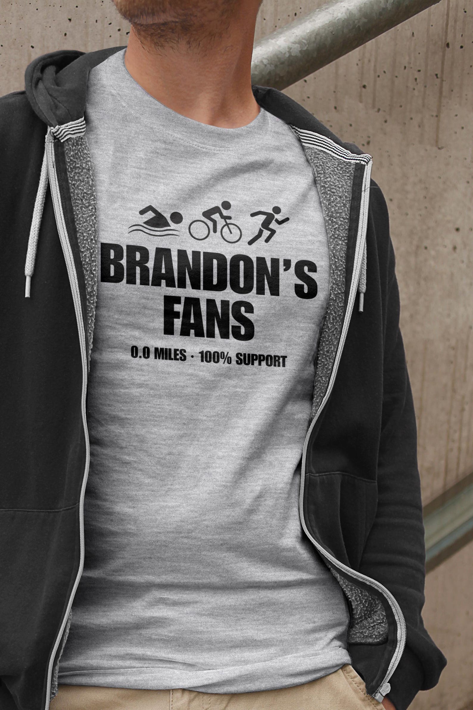 Triathlon Support Crew T-shirt Template | Editable Canva Design ...