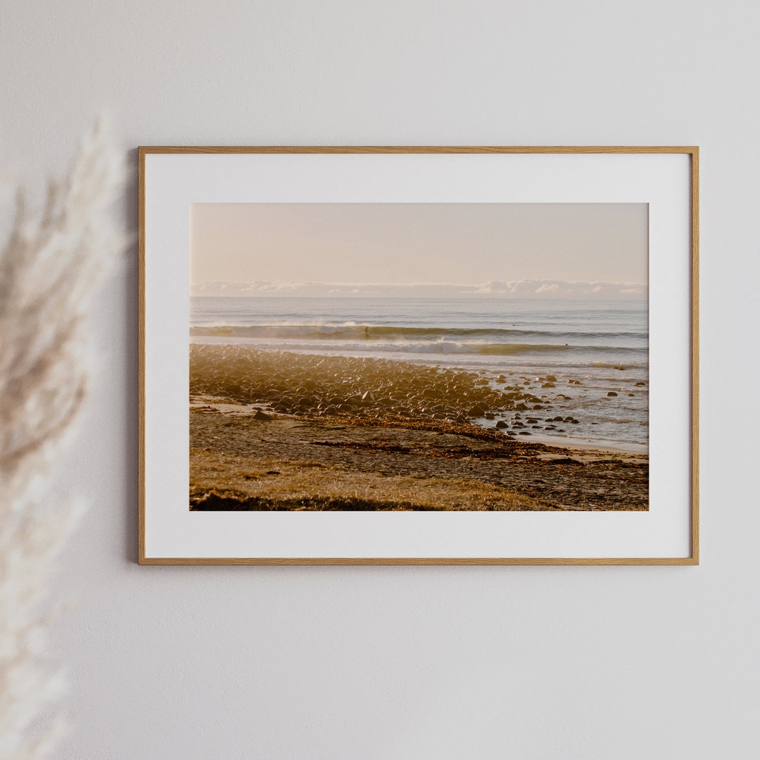 Ocean Beach Sunset Photo Print in Norway, Ocean Wall Art, Wave Print ...