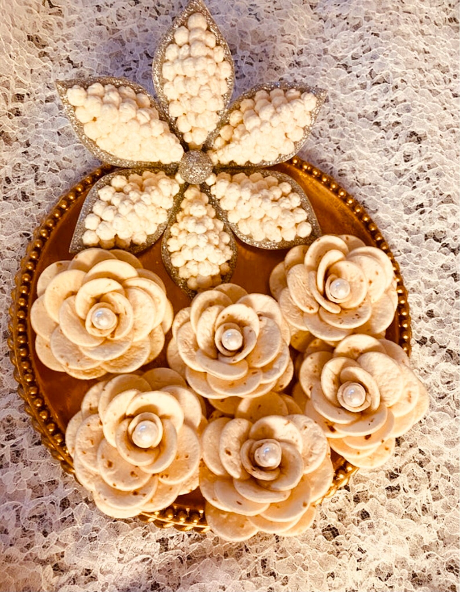 Sofreh Aghd Bread Flower With Pearl; Set of 5 - Etsy