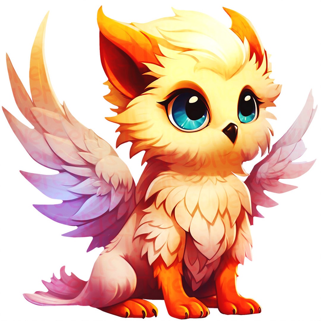 Sublimation Graphic - Chibi Gryphon - Commercial Use - Etsy