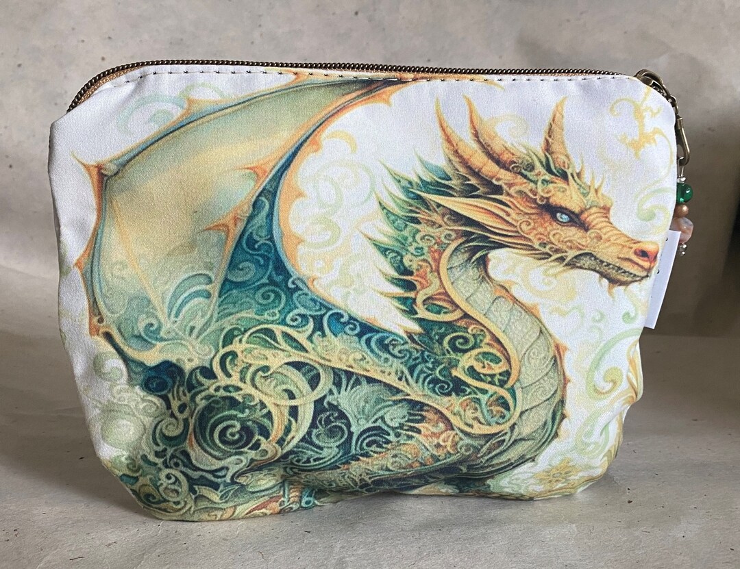 UNIQUE Watercolor Dragon Zipper Pouch - Etsy