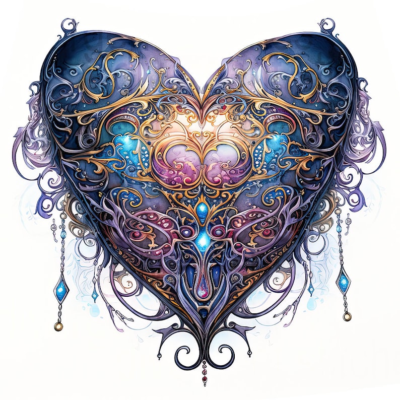 Sublimation Graphic Printout Transfer - Steampunk Heart - Commercial ...