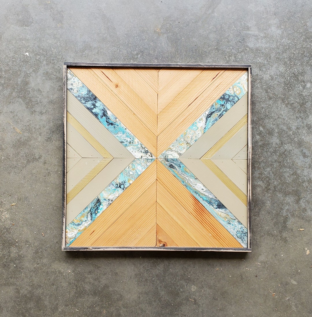 Geometric Wood Wall Art - Etsy