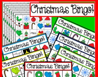 Winter Bingo X100 Christmas Bingo,printable Bingo, for Party,color In ...