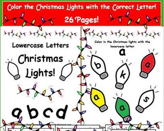 Christmas Lights Letters capital | Etsy