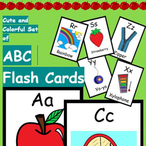 Alphabet Cards // Montessori Printable Alphabet Flash Cards // | Etsy