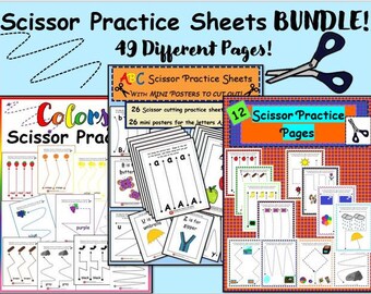 Fall Cutting and Tracing Pages for Preschool, Printable, Scissor ...