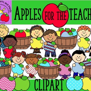 Apples for the Teacher Clipart - Etsy Canada