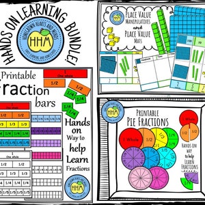 Hands on Learning BUNDLE ~ Fractions and Place Value - Etsy